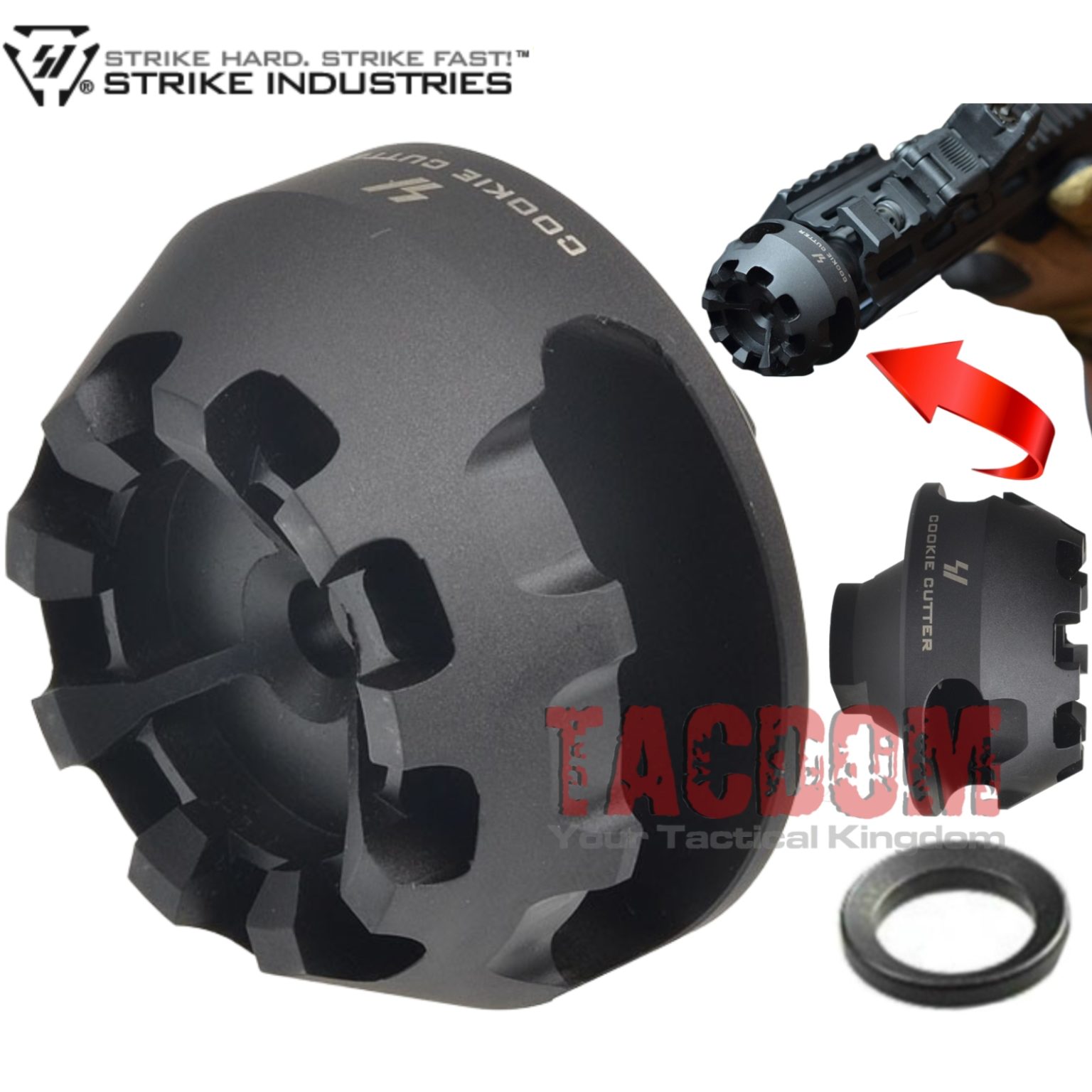 Strike Industries Cookie Cutter Comp .223 5.56 .308 .300 BLK AR15 AR10 ...