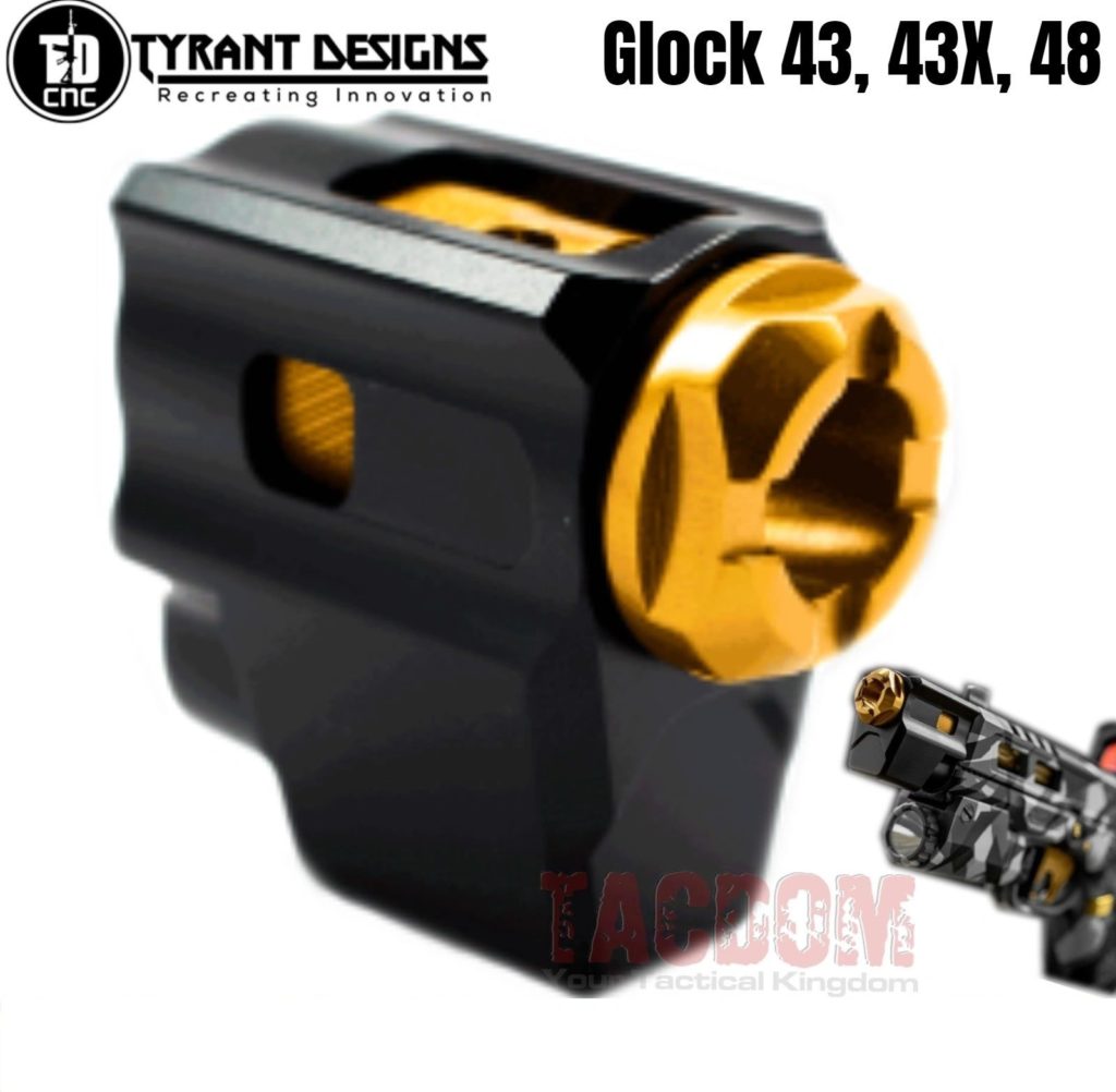 Tyrant Designs T-Comp Compensator for Glock 43 43x 48 Comp 9mm Black ...