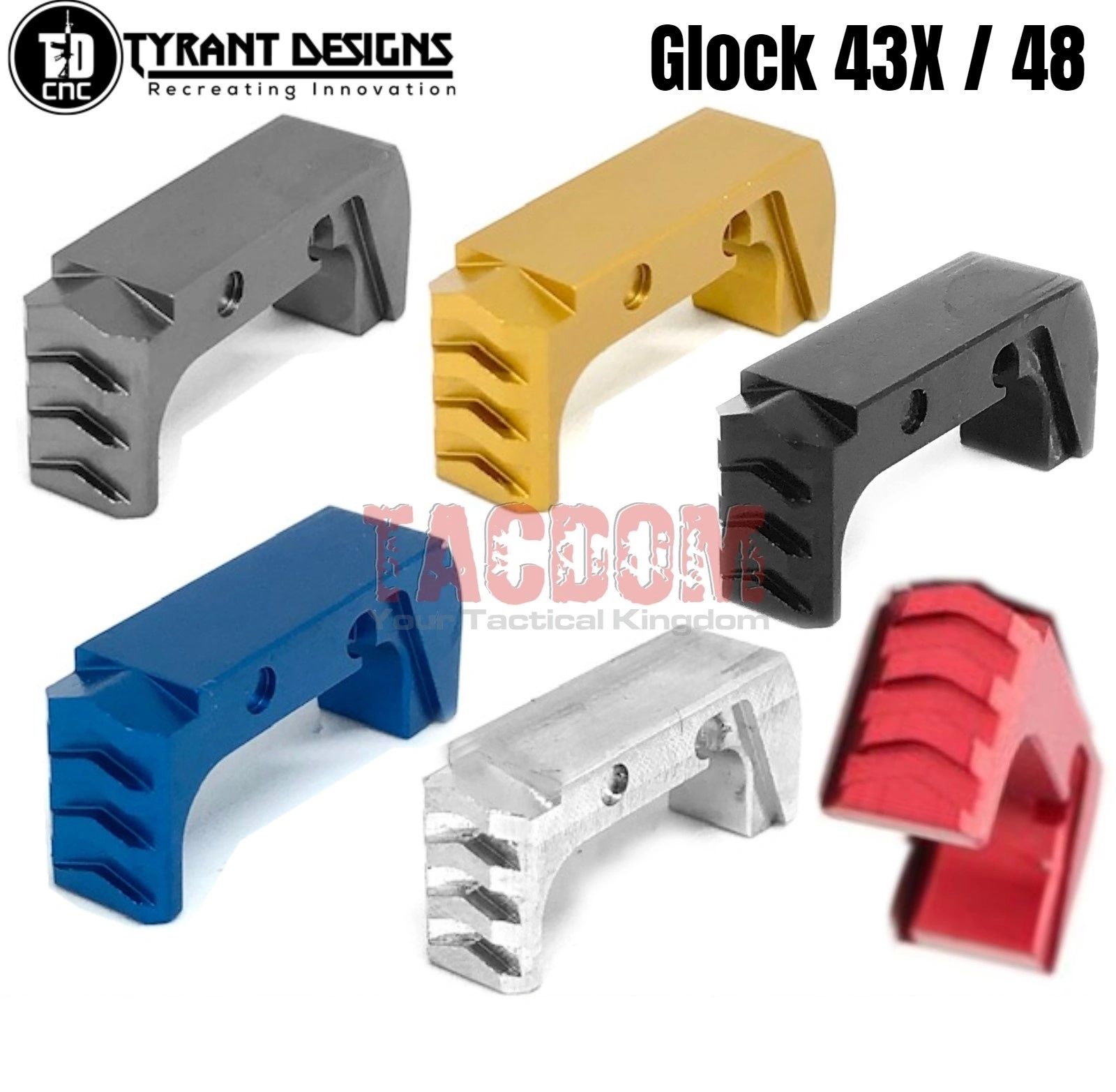 Tyrant Designs Extended Magazine Billet Aluminum Release For Glock 43x
