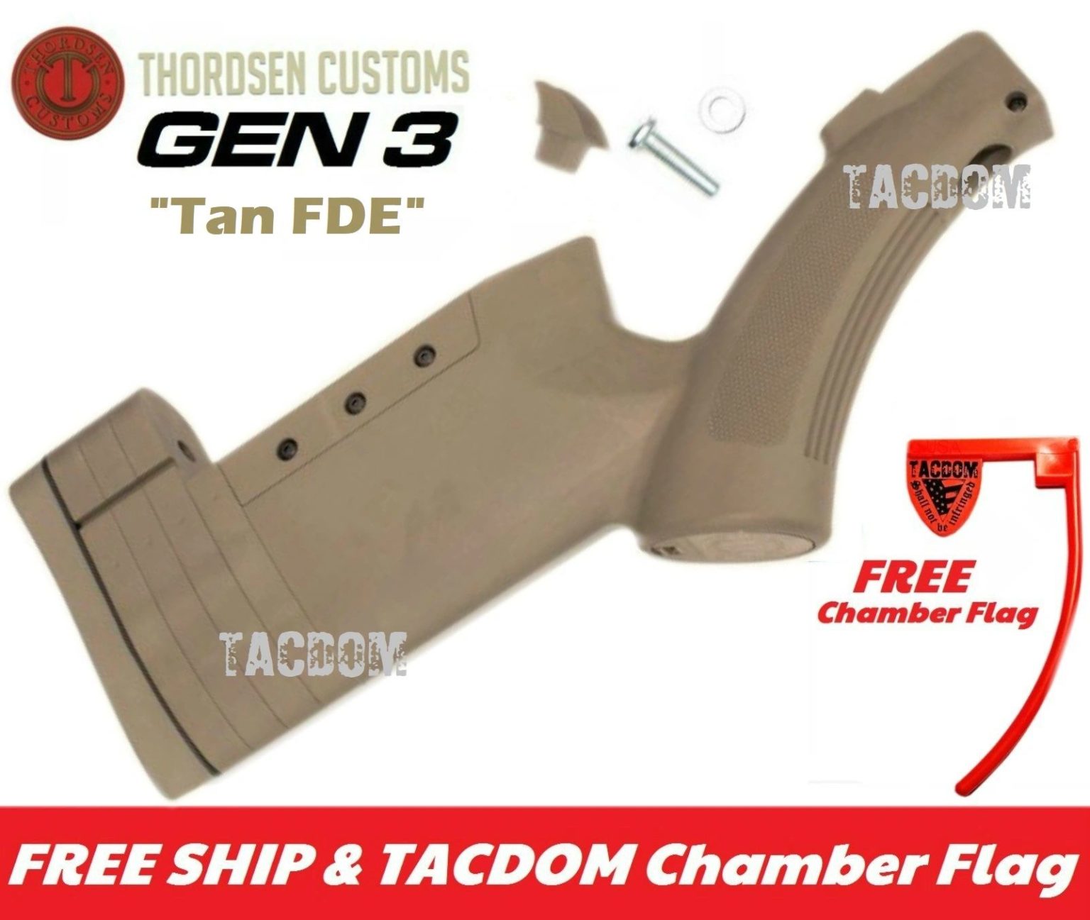 Thordsen Customs FRS-15 GEN 3 III Enhanced UPGRADE Stock FDE Tan for ...
