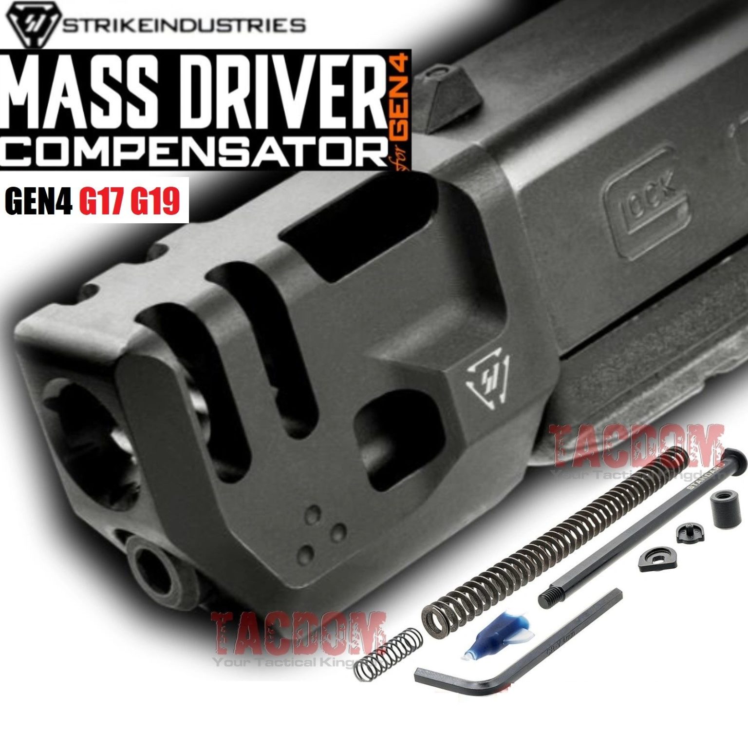 Strike Industries GEN 4 Mass Driver Comp for GLOCK Gen 4 17 & 19 models ...