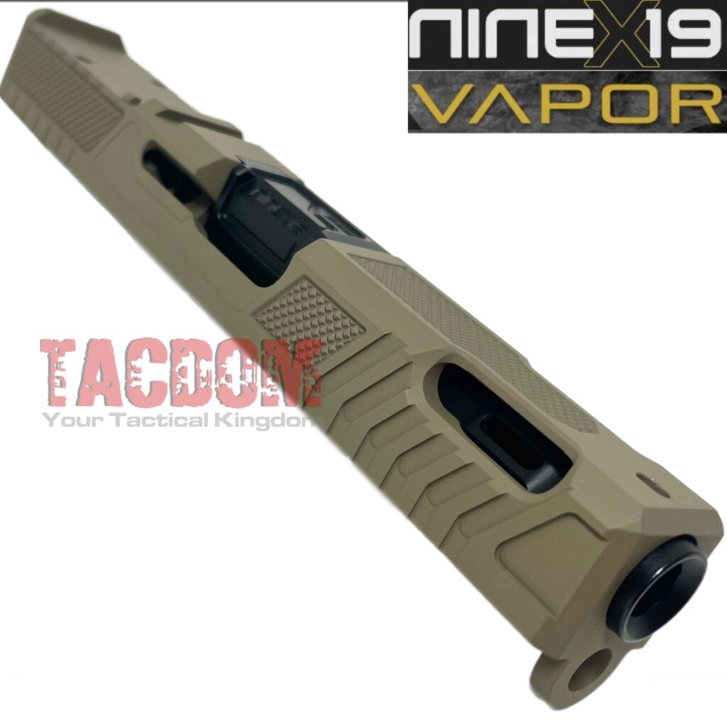NINEX19 VAPOR FDE Ported Slide & Black Barrel Combo for Glock 19 Gen 3 ...