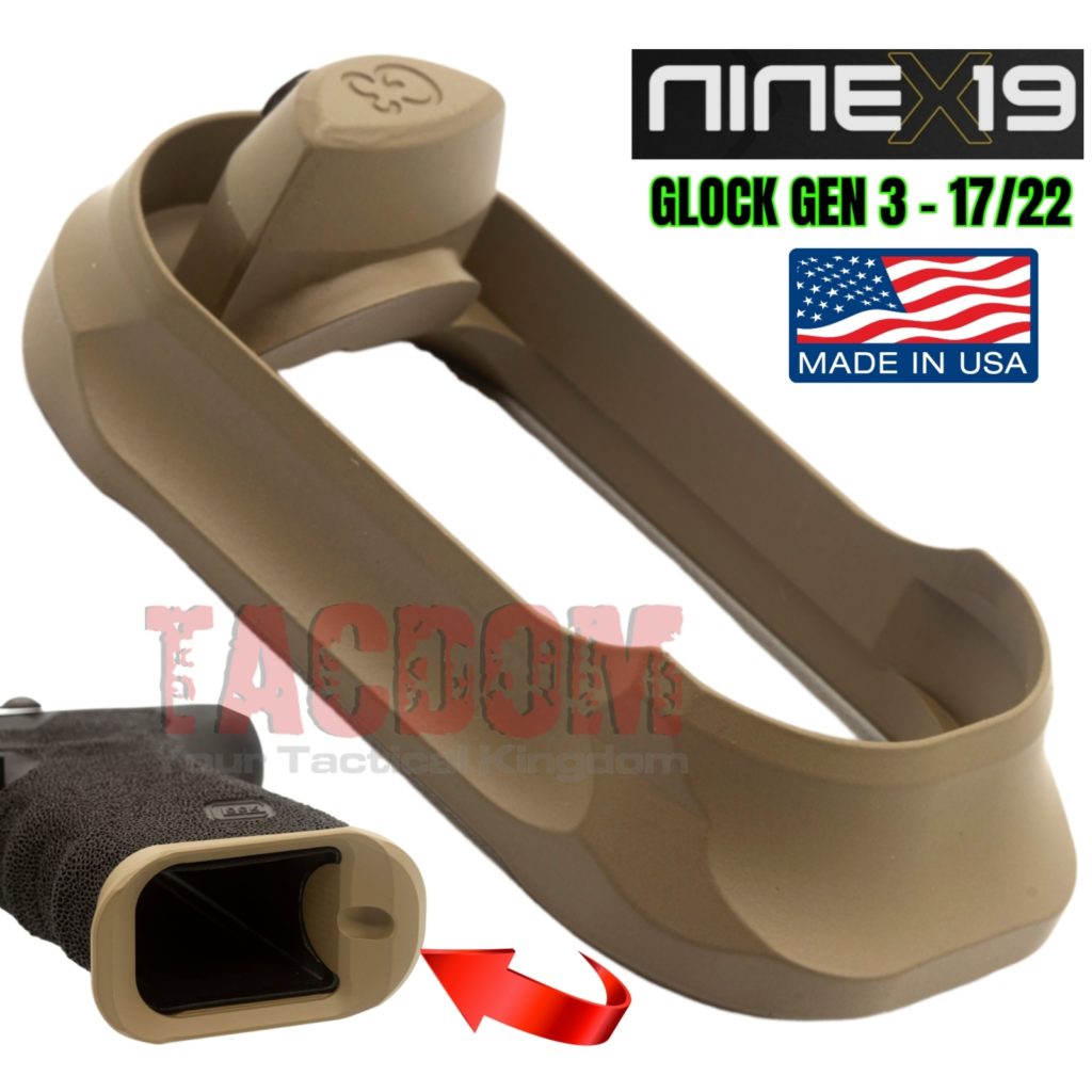 NINEX19 GLOCK 19 / 23 ENHANCED FDE MAGWELL – FITS COMPACT OEM GEN 3 ...