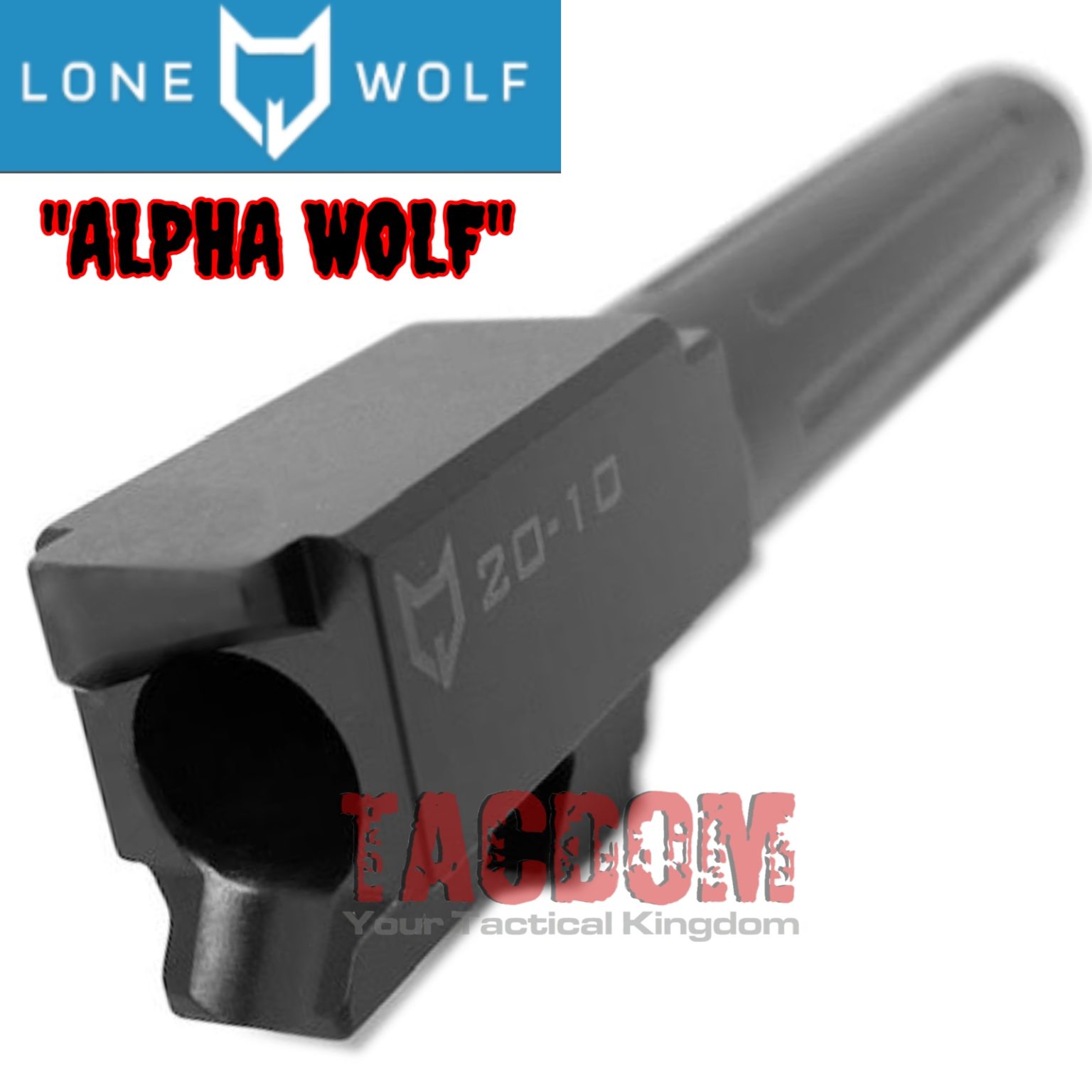 LONE ALPHA WOLF 10mm Barrel for GLOCK 20 & P80 PF45 – 4.60″ FLUTED – TACDOM