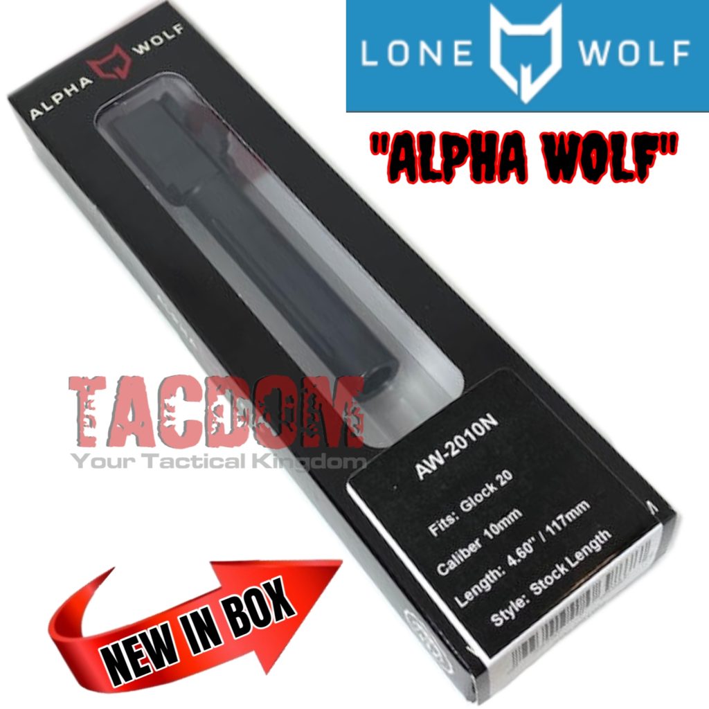 LONE ALPHA WOLF 10mm Barrel for GLOCK 20 & P80 PF45 – 4.60″ FLUTED – TACDOM