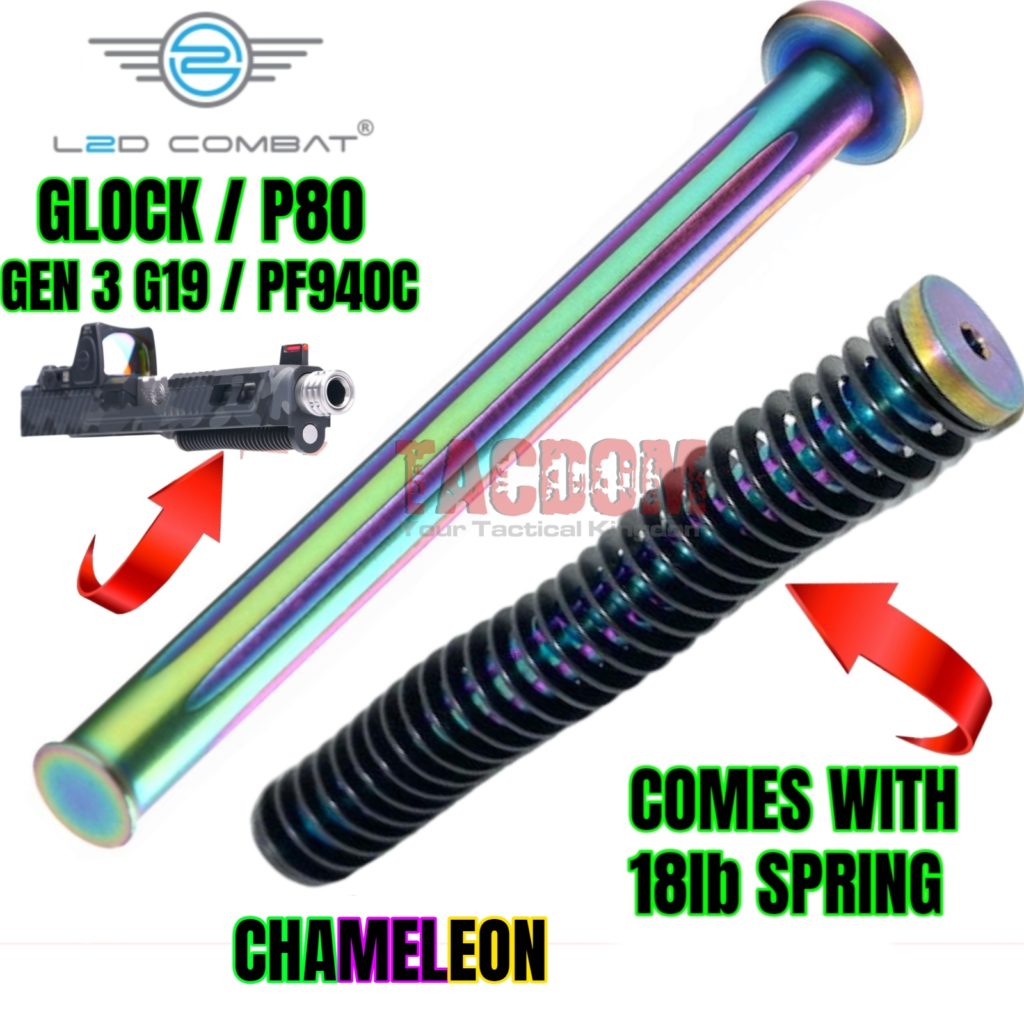 L2D Combat FLUTED GUIDE ROD Assembly V2 for GLOCK 19 Gen 3 -18LB Spring ...