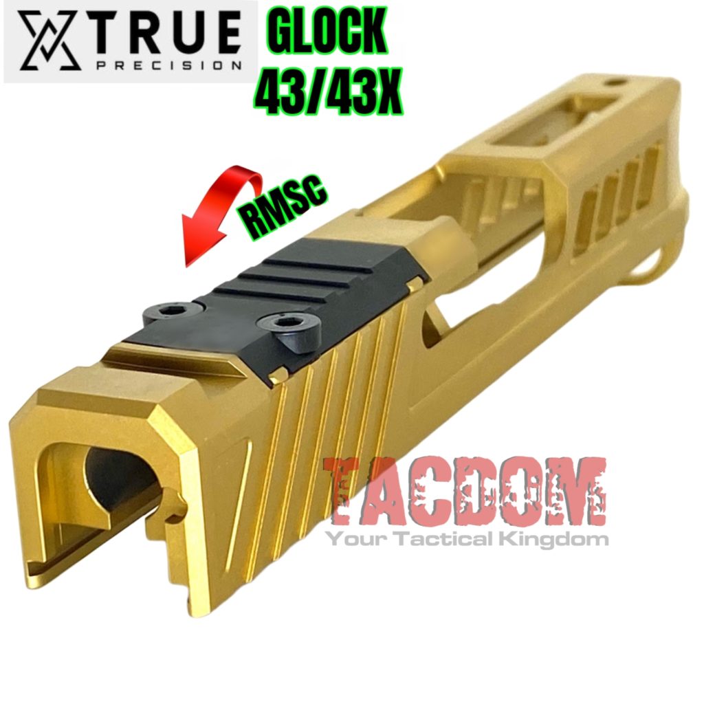 TRUE PRECISION GOLD TiN AXIOM SLIDE for GLOCK PF9SS 43 43X SS80 – RMSc ...
