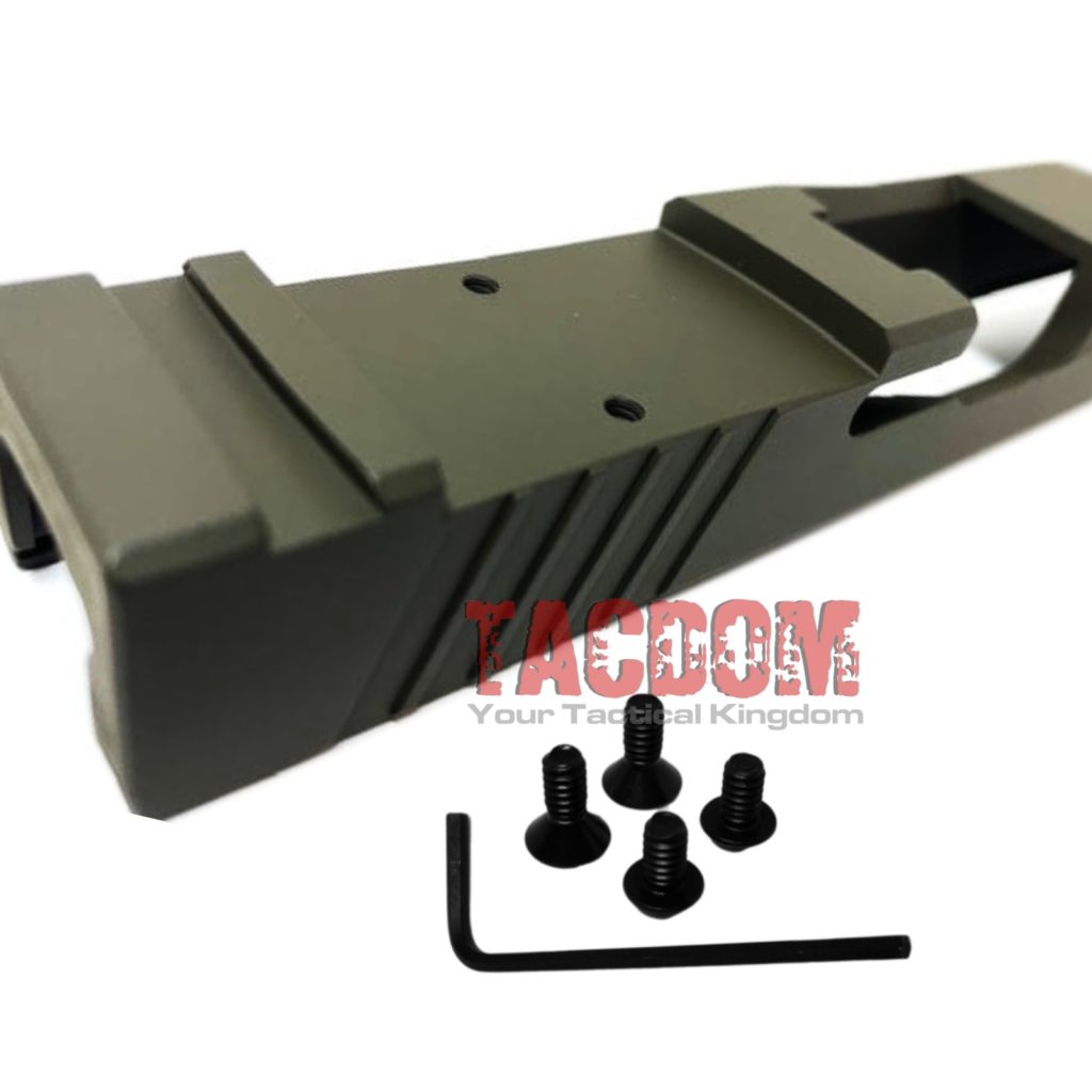 ROCK SLIDE USA OD GREEN RS1 RMR CUT Slide with Front Grip for Glock 21 ...