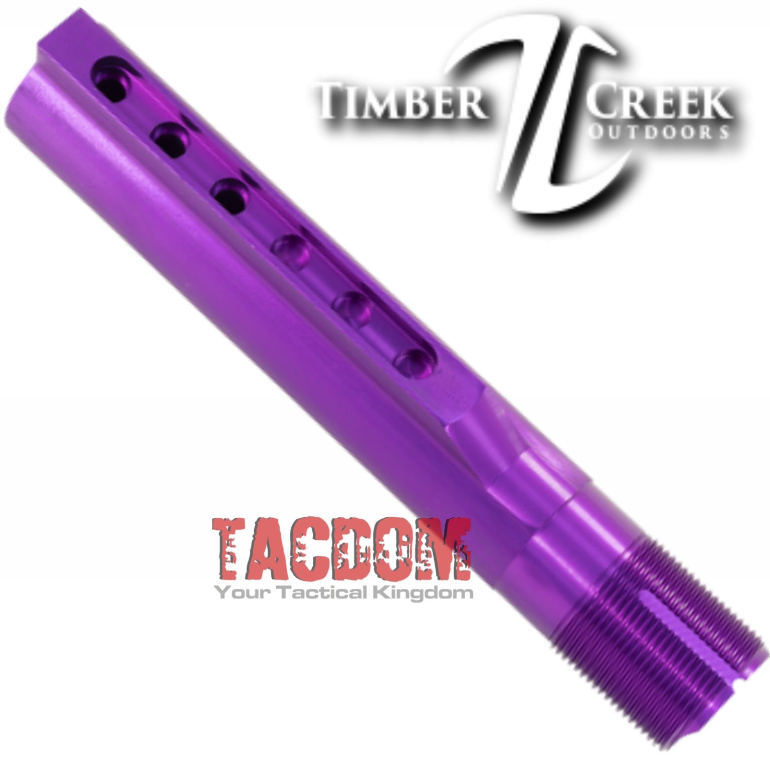 Timber Creek Outdoors AR15 Milspec Buffer Tube Purple with drain holes ...