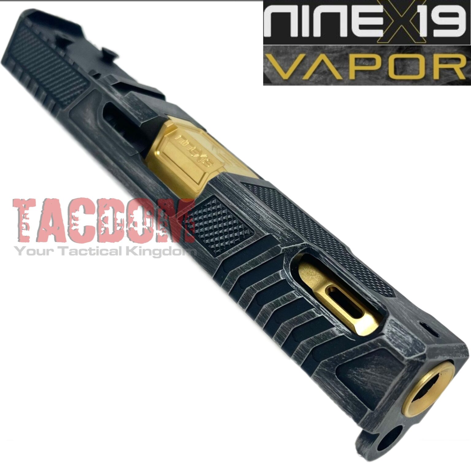NINEX19 VAPOR Ported Slide & Ported GOLD Barrel COMBO – Glock 19 Gen 3 ...