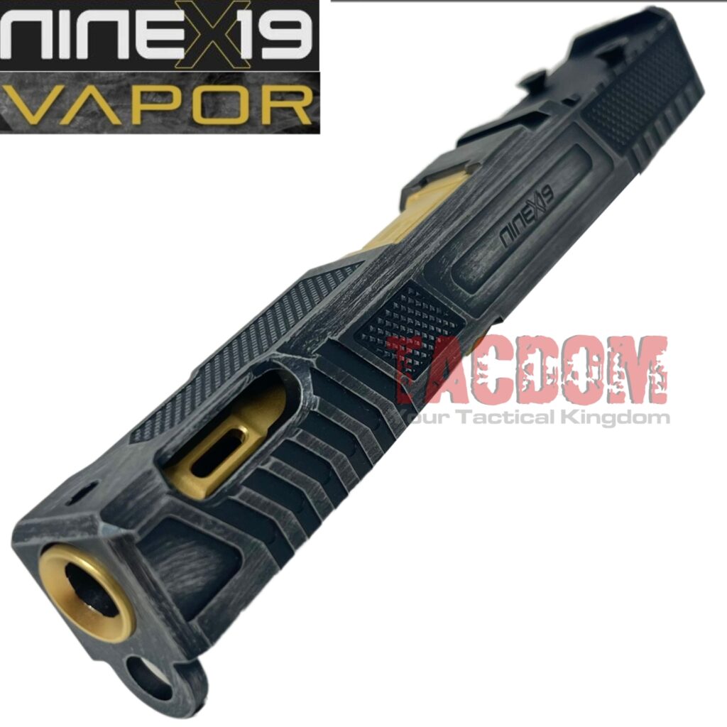 NINEX19 VAPOR Ported Slide & Ported GOLD Barrel COMBO – Glock 19 Gen 3 ...