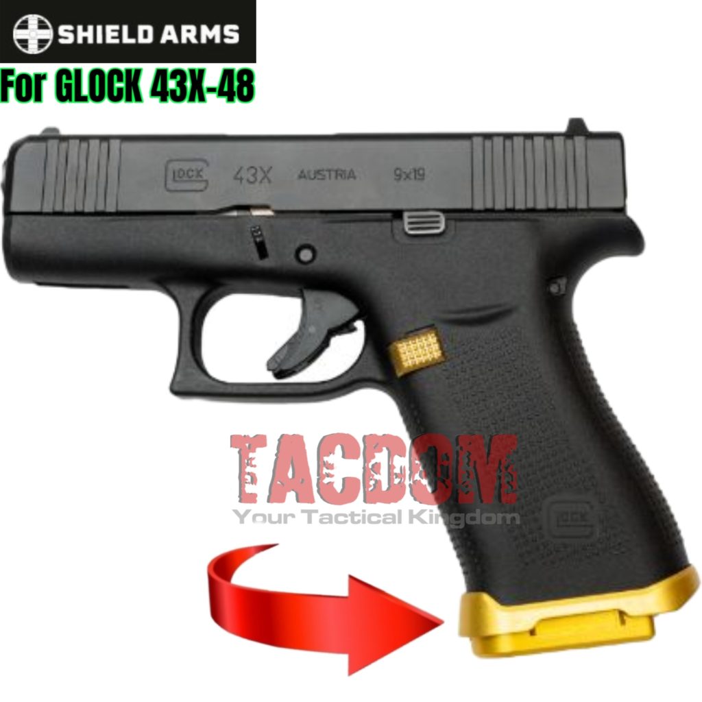 SHIELD ARMS Billet Aluminum GOLD Magwell for Glock 43X & 48 – Made for ...