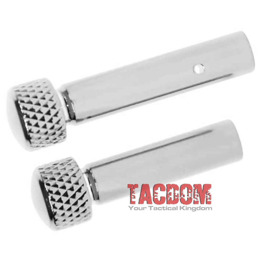 Guntec USA AR15 CHROME PLATED Extended Pivot and Take Down pins – TACDOM
