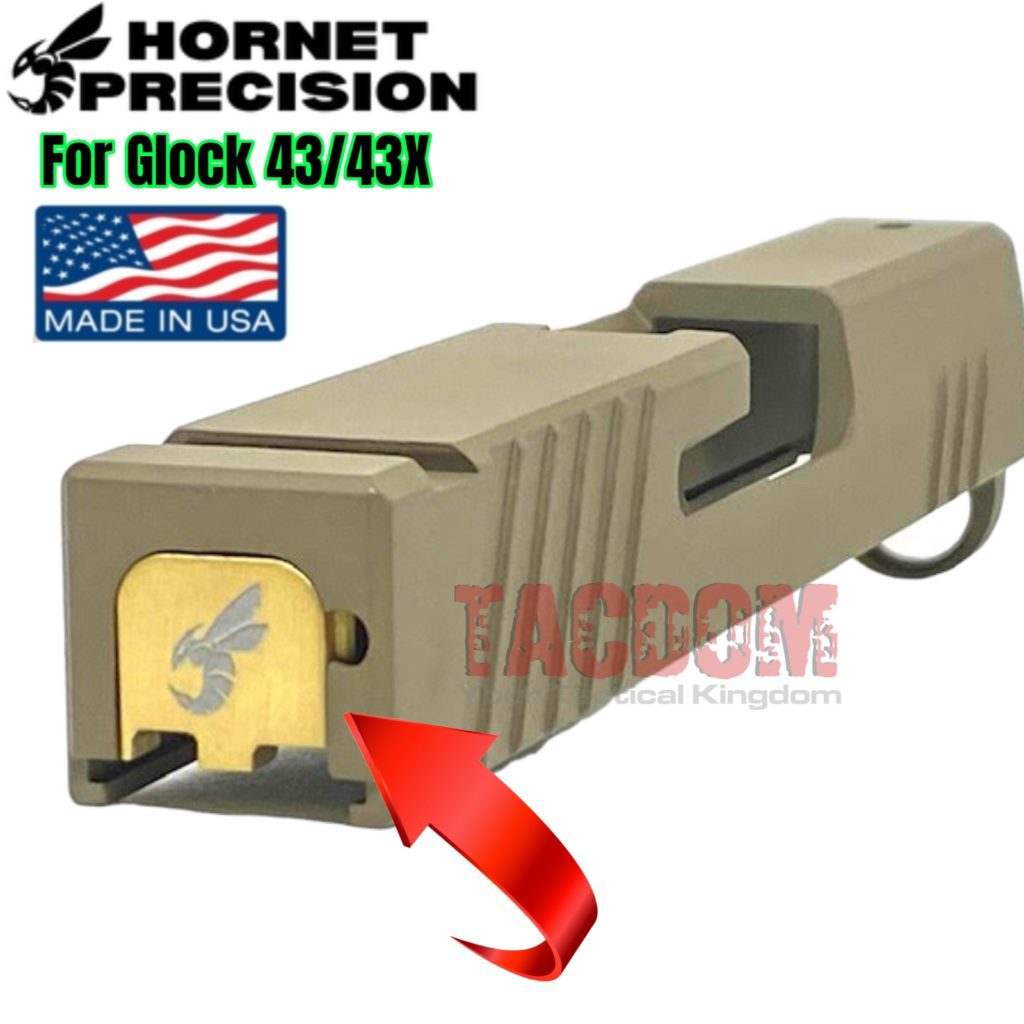 HORNET PRECISION USA GOLD Aluminum Rear Slide Cover End Plate for GLOCK ...