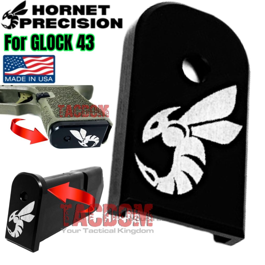 HORNET PRECISION USA BLACK Aluminum Magazine Base Pad plate for GLOCK ...
