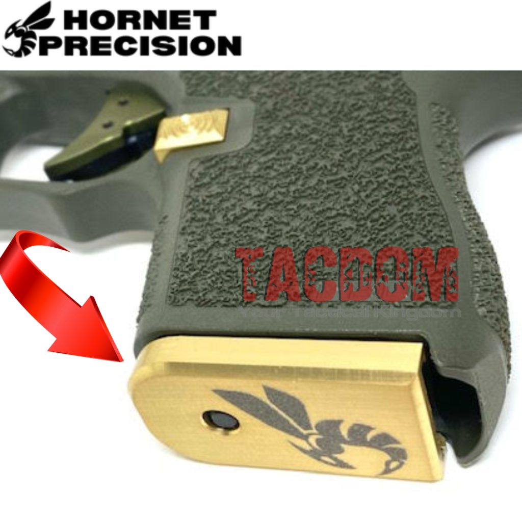 HORNET PRECISION USA GOLD Aluminum Magazine Base Pad plate for GLOCK 43 ...