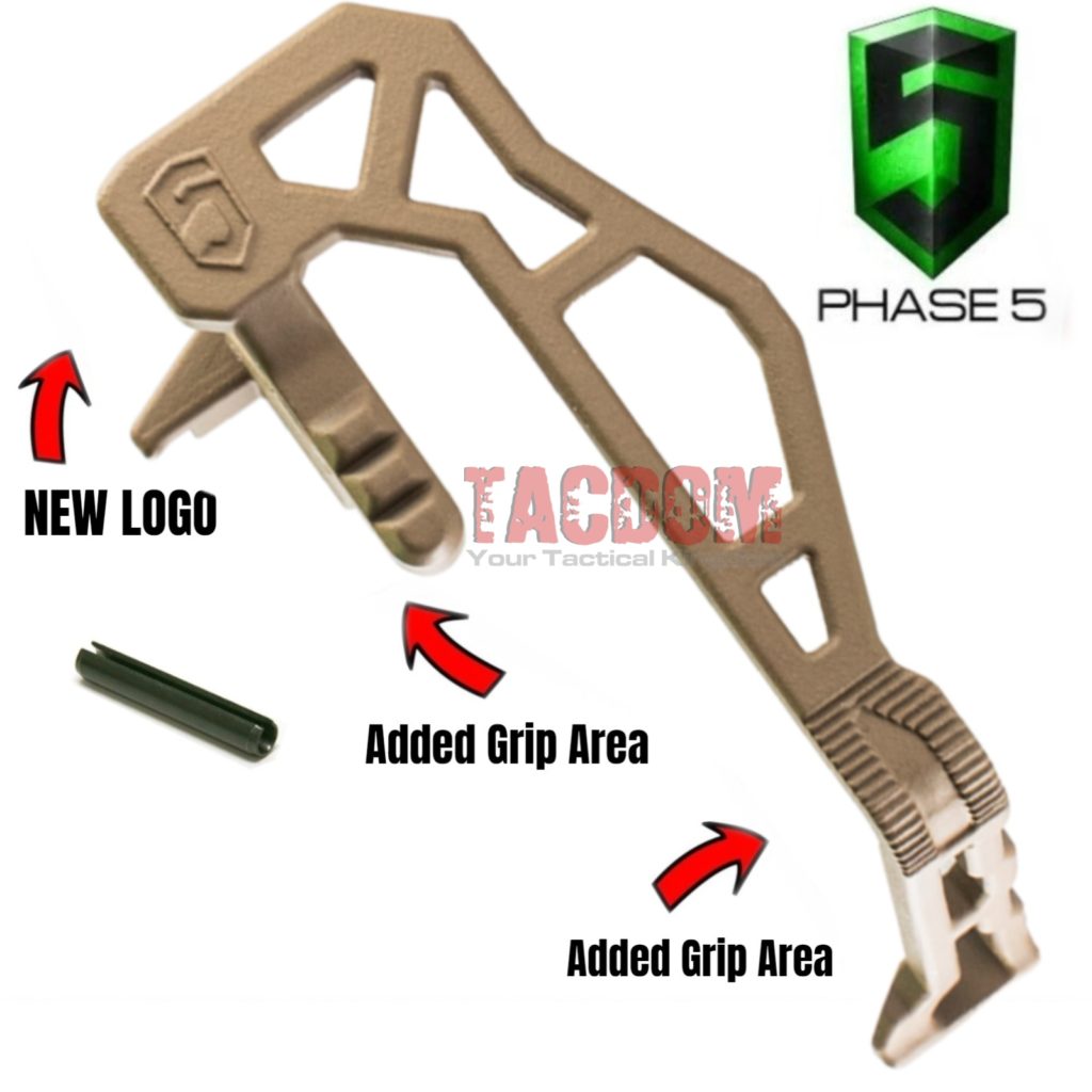 Phase 5 Extended Bolt Release EBRV3 for AR15 FDE – Extended Bolt Catch ...