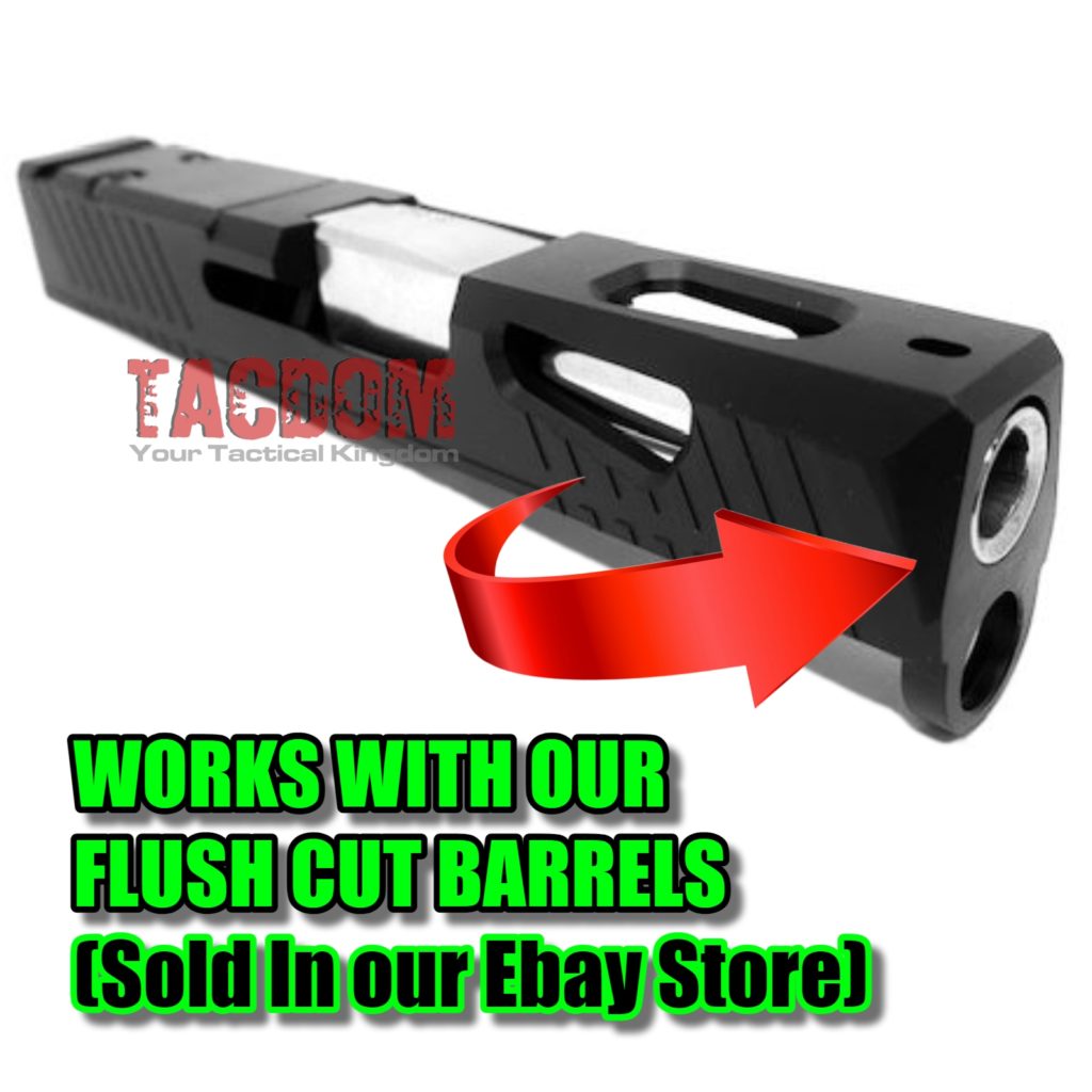 USA MADE Ported slide for GLOCK 43 / 43x – BLACK PVD Stainless Steel ...