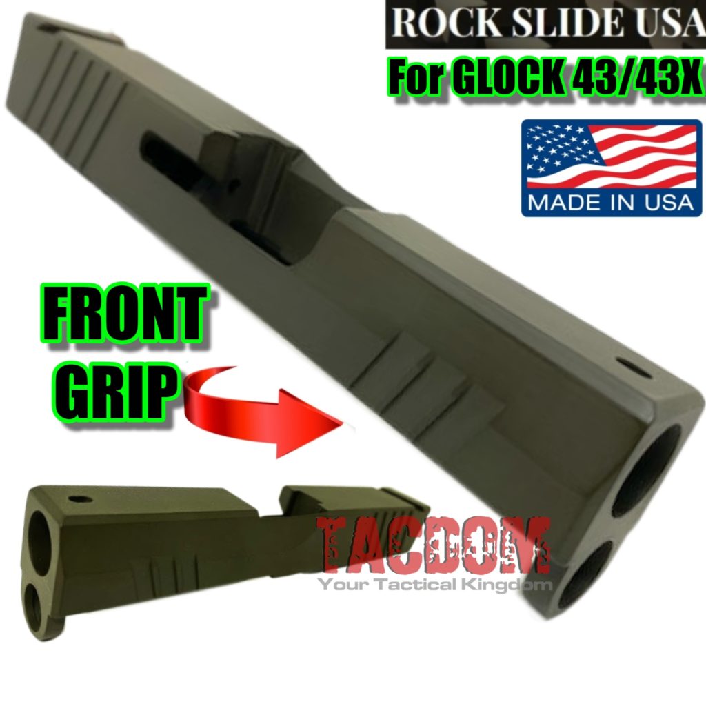 ROCK SLIDE USA RS2 OD GREEN Slide for Glock 43 43x – Polymer 80 P80 ...