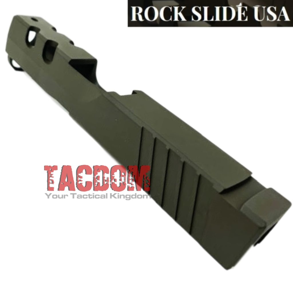 ROCK SLIDE USA RS2 OD GREEN Slide for Glock 43 43x – Polymer 80 P80 ...