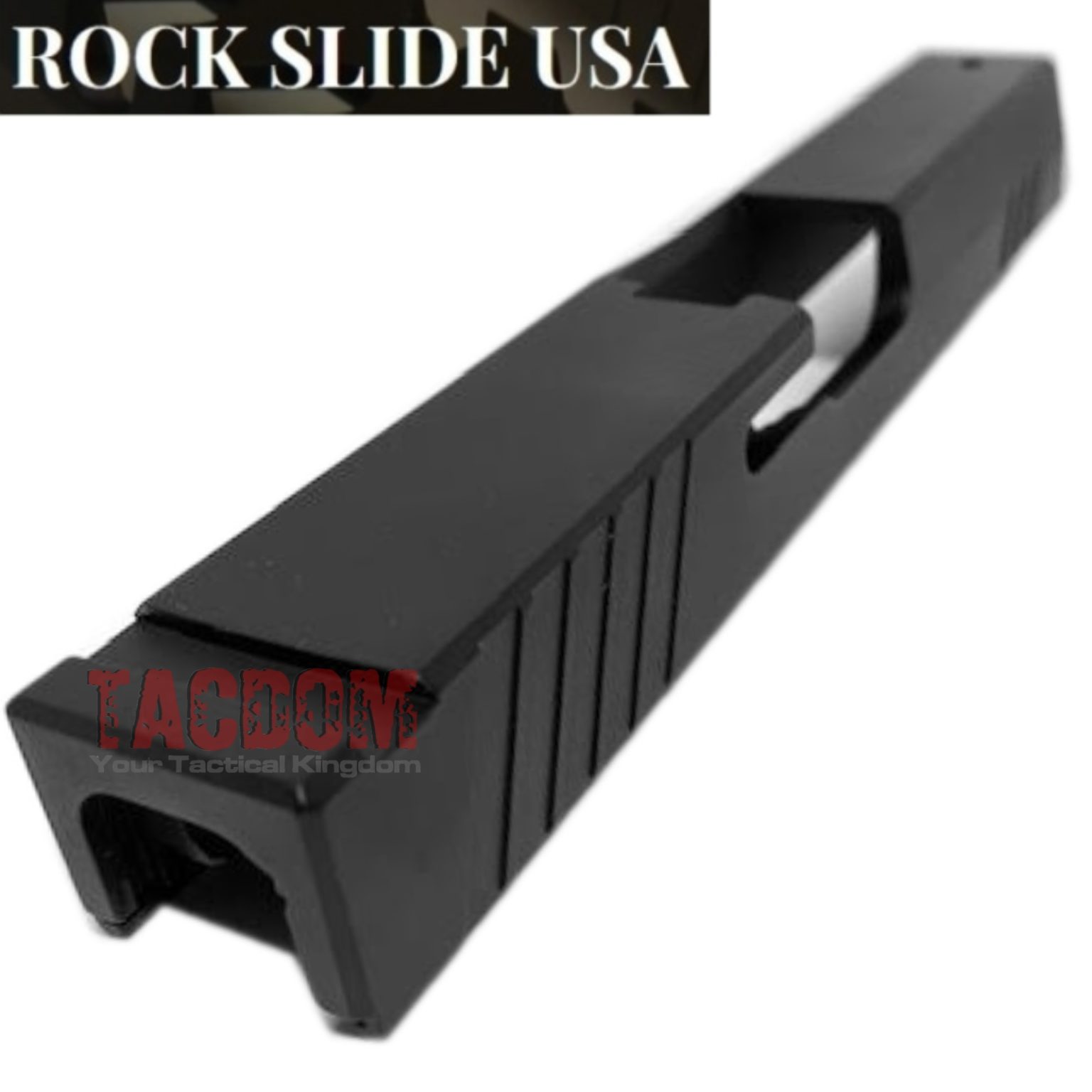 ROCK SLIDE USA RS1 MATTE BLACK Slide for Glock 22 Gen 3 Polymer 80 ...