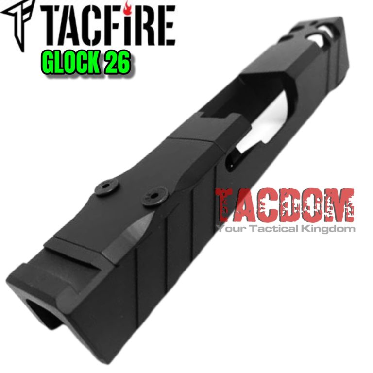 TACFIRE RMR Fluted SLIDE + BLACK BARREL + FRAME & SLIDE PARTS for Glock ...