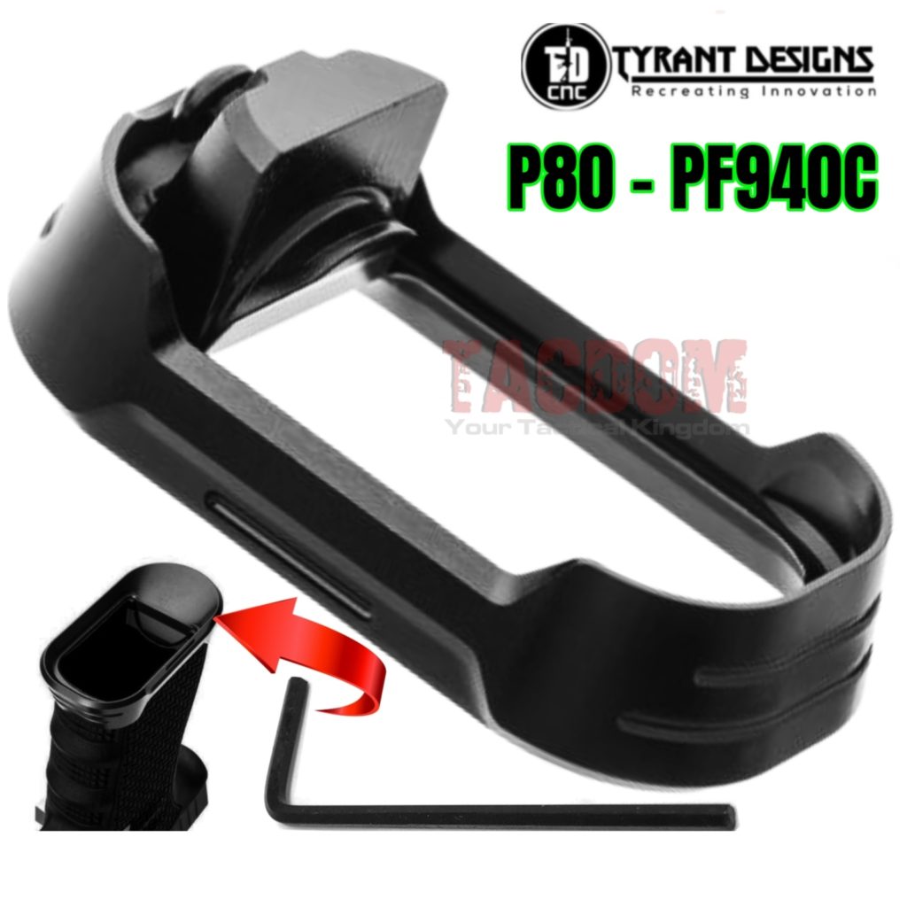 Tyrant Designs Billet 6061 GOLD / Gold screw Magwell for P80 POLYMER80 ...