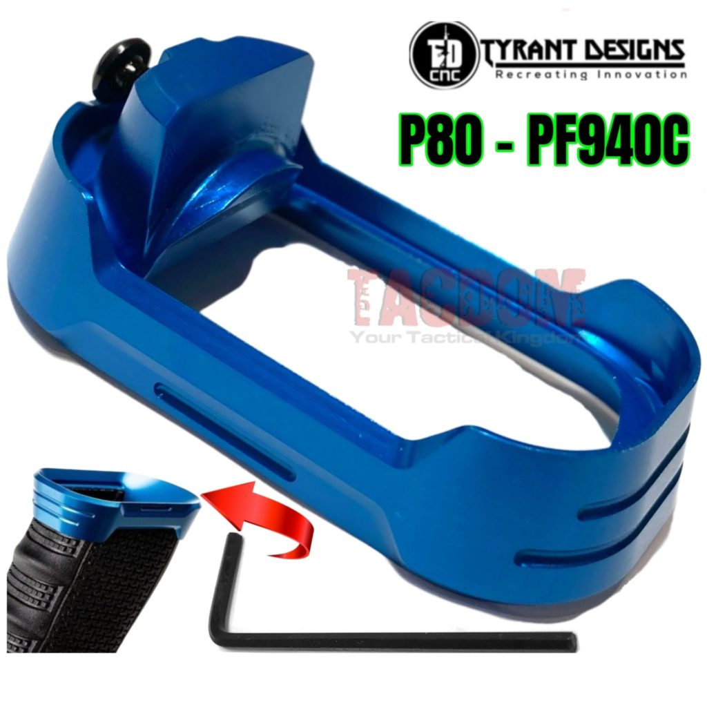 Tyrant Designs Billet 6061 Red / Black screw Magwell for P80 POLYMER80 ...