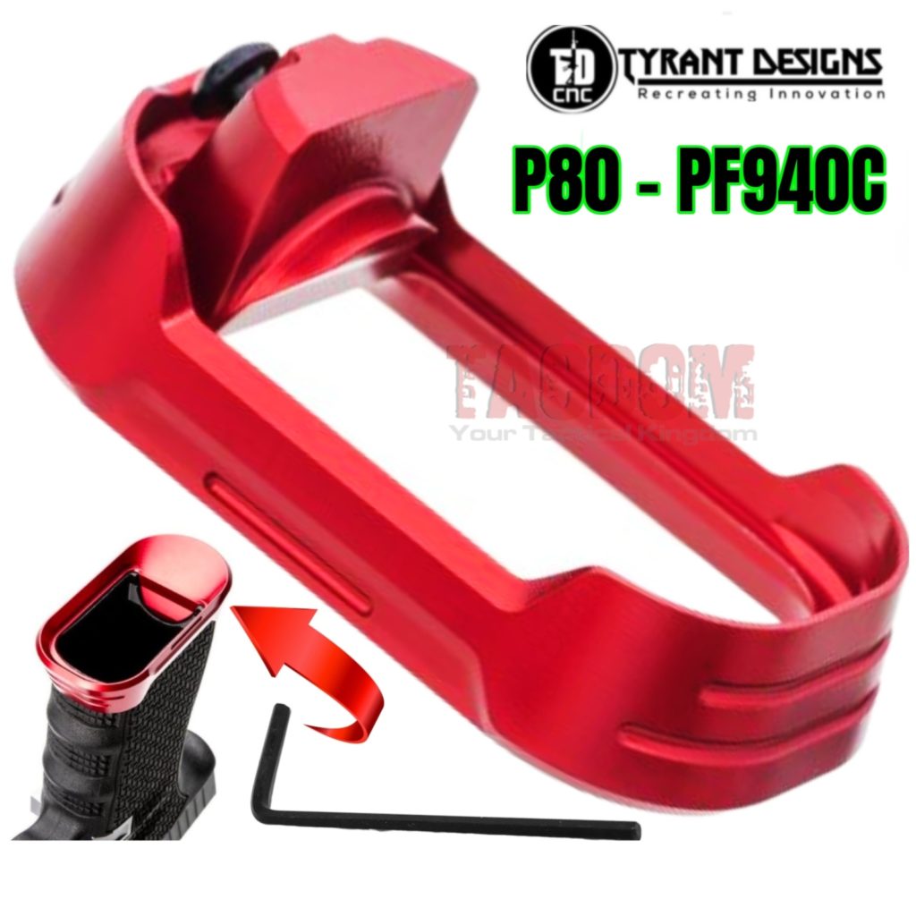 Tyrant Designs Billet 6061 BLUE / Black screw Magwell for P80 POLYMER80 ...