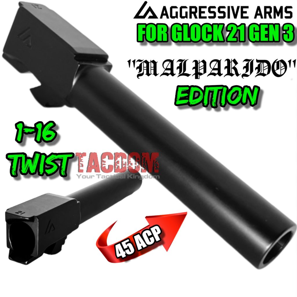 AGGRESSIVE ARMS MALPARIDIO Edition RMR CUT Stainless Steel Black Slide ...