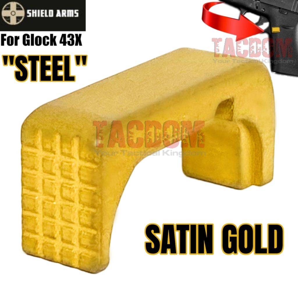 SHIELD ARMS for Glock 43X & 48 STEEL GREY Magazine / Catch Release for ...