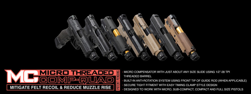 Strike Industries Micro Threaded Comp – QUAD for Glock – Sig – S&W ...