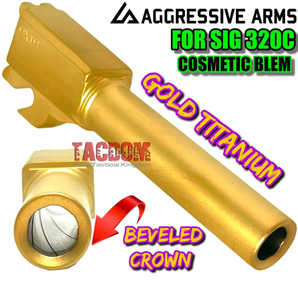 AGGRESSIVE ARMS BLACK DLC barrel for the SIG P320C – USA MADE ...