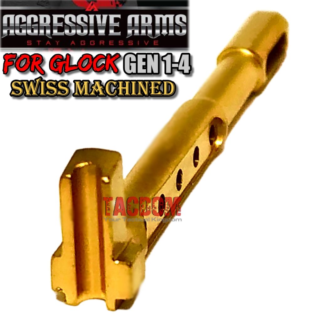 AGGRESSIVE ARMS SWISS TURNED STRIKER Firing Pin GOLD for GLOCK GEN 1-4 ...