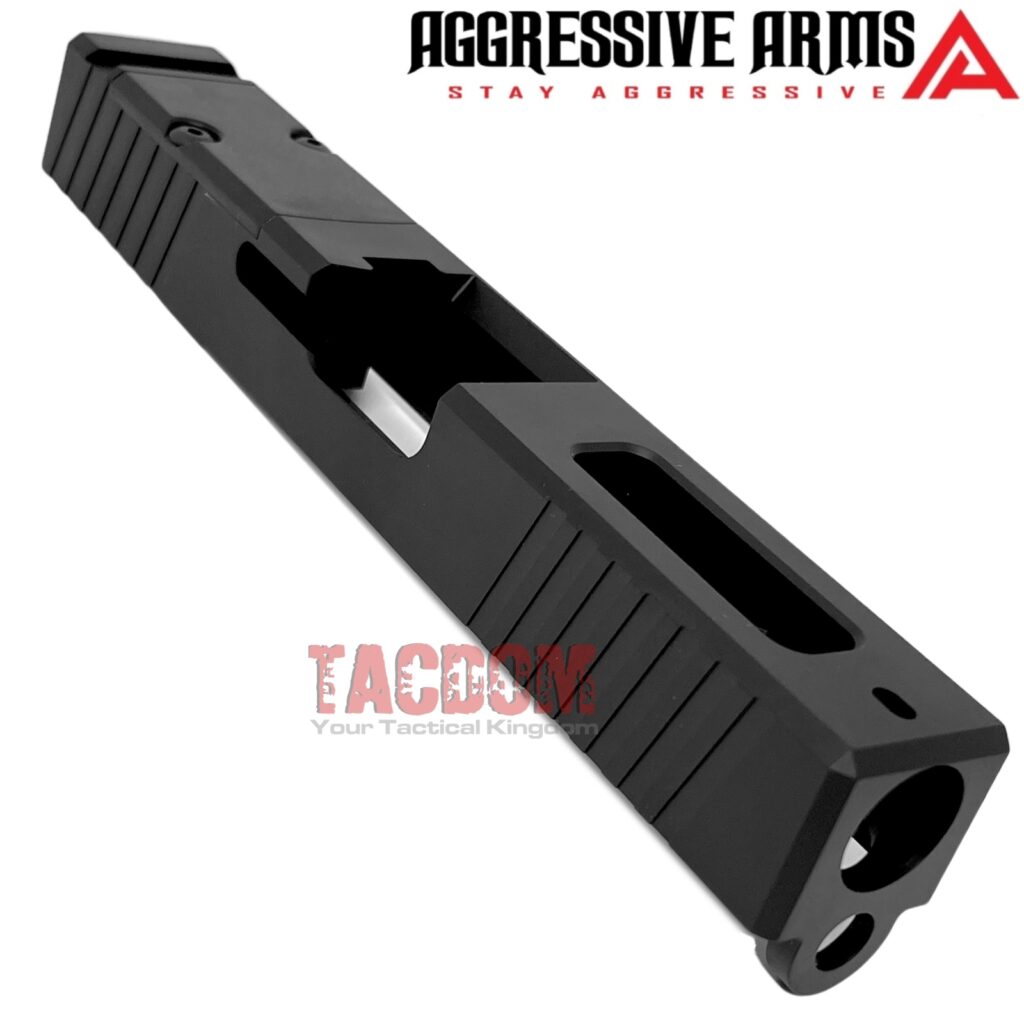 AGGRESSIVE ARMS Black PVD RMR SLIDE & RAINBOW PORTED Barrel For Glock ...