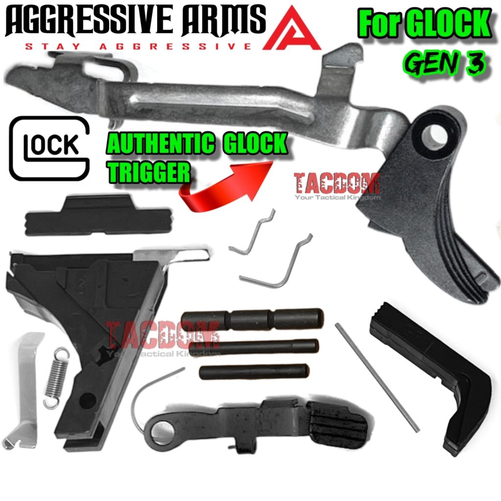 AGGRESSIVE ARMS for LOWER PARTS KIT – MINUS TRIGGER – GEN 3 – 17 19 34 ...