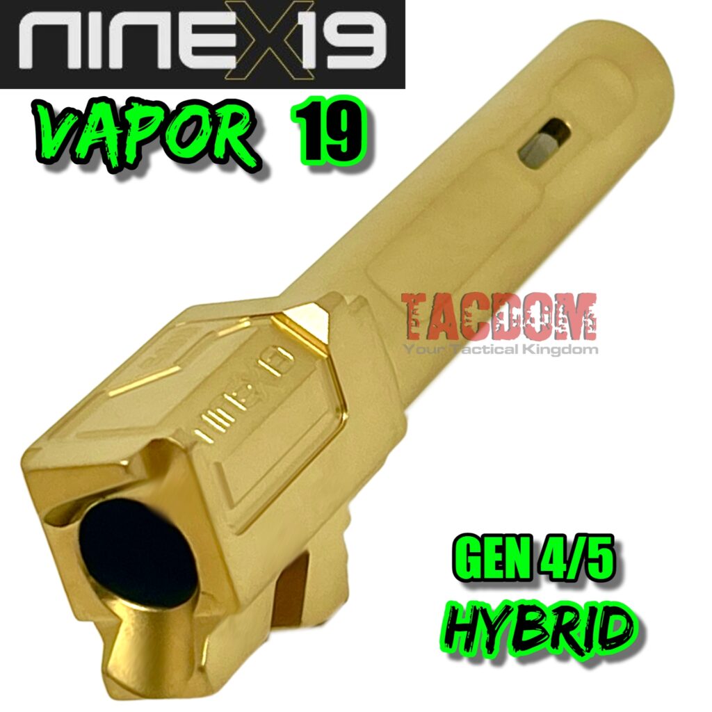 NINEX19 Vapor Ported Slide & Ported Barrel for Glock 19 Gen 4 / 5 ...