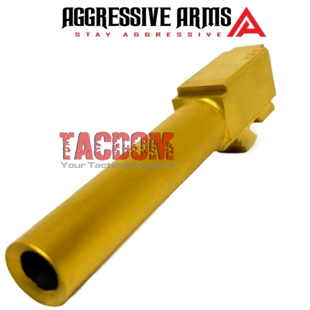 AGGRESSIVE ARMS TARGET CROWN Barrel for Glock 17 GEN 5 GOLD TITANIUM ...