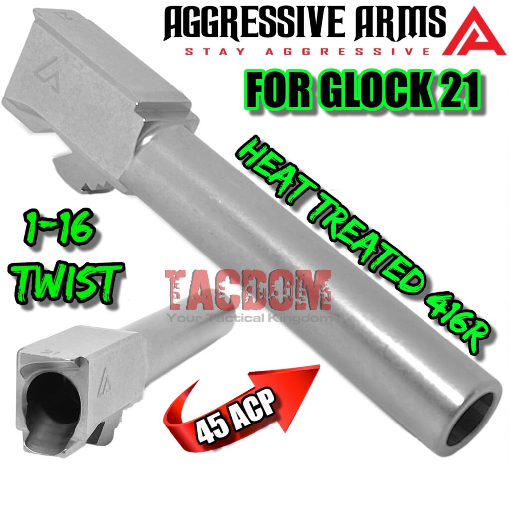 AGGRESSIVE ARMS TARGET CROWN Barrel for Glock 17 GEN 5 GOLD TITANIUM ...