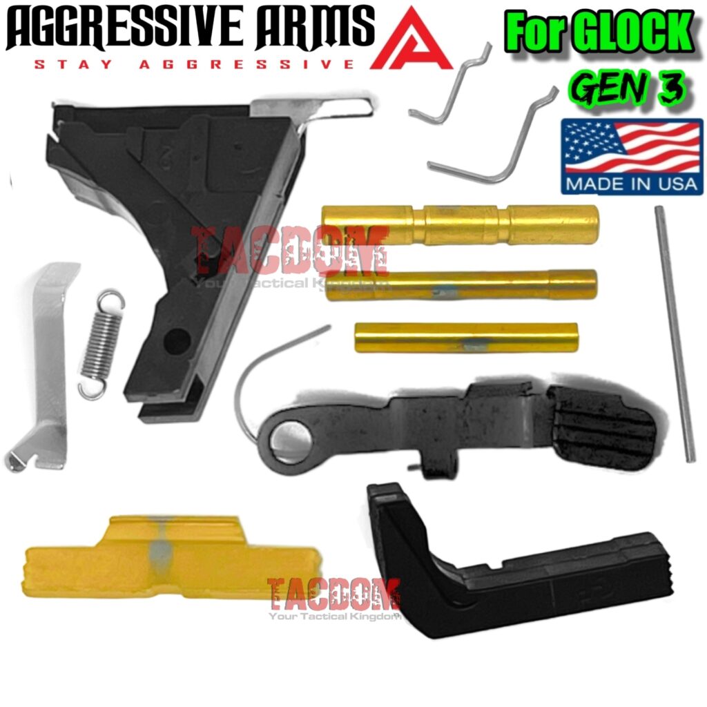 AGGRESSIVE ARMS RAINBOW CHAMELEON PVD Trigger + LOWER PARTS KIT With ...