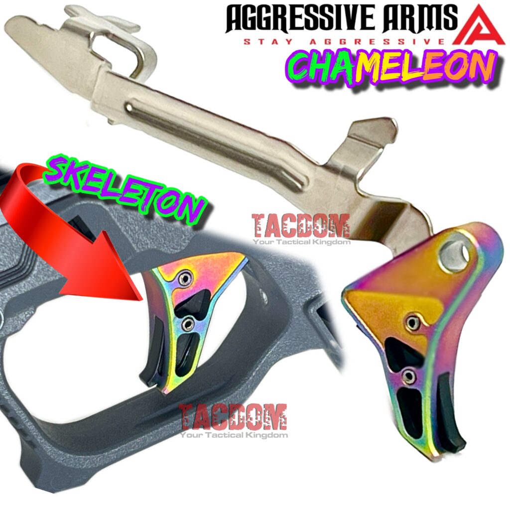 AGGRESSIVE ARMS RAINBOW CHAMELEON PVD Trigger + LOWER PARTS KIT PVD ...