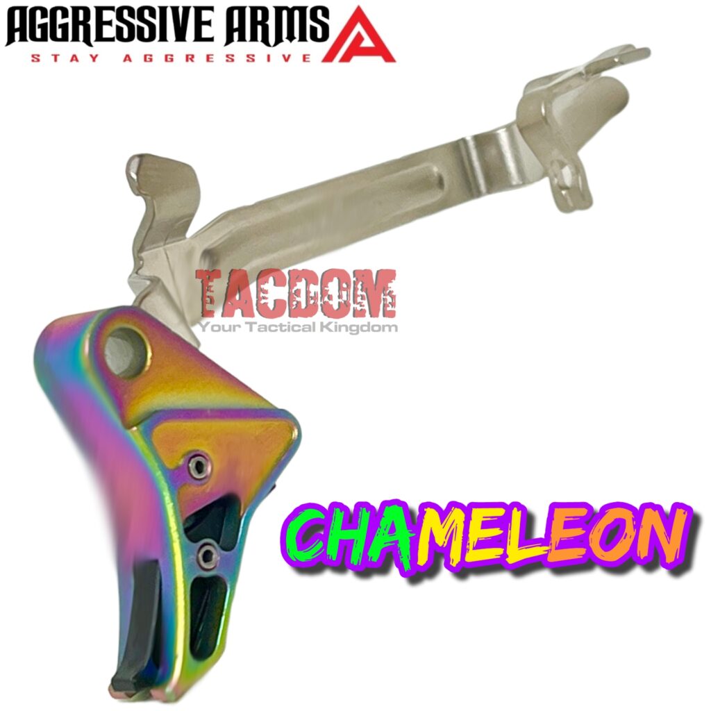 AGGRESSIVE ARMS RAINBOW CHAMELEON PVD Trigger + LOWER PARTS KIT PVD ...