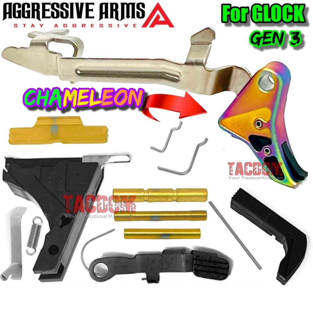 SHIELD ARMS for Glock 26 27 Billet 6061 SILVER GREY Aluminum Grip ...