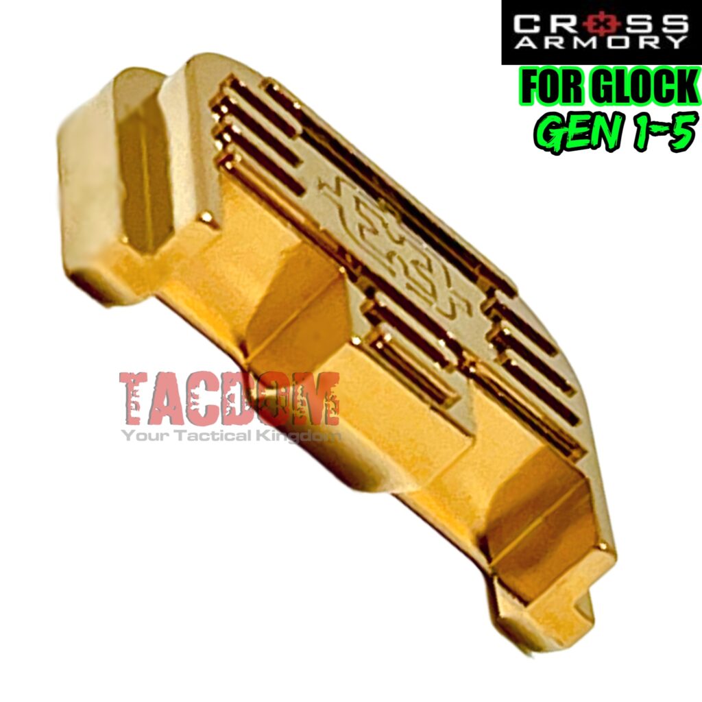 Cross Armory GOLD PLATED rear slide cover end plate for GLOCK GEN 1 2 3 ...