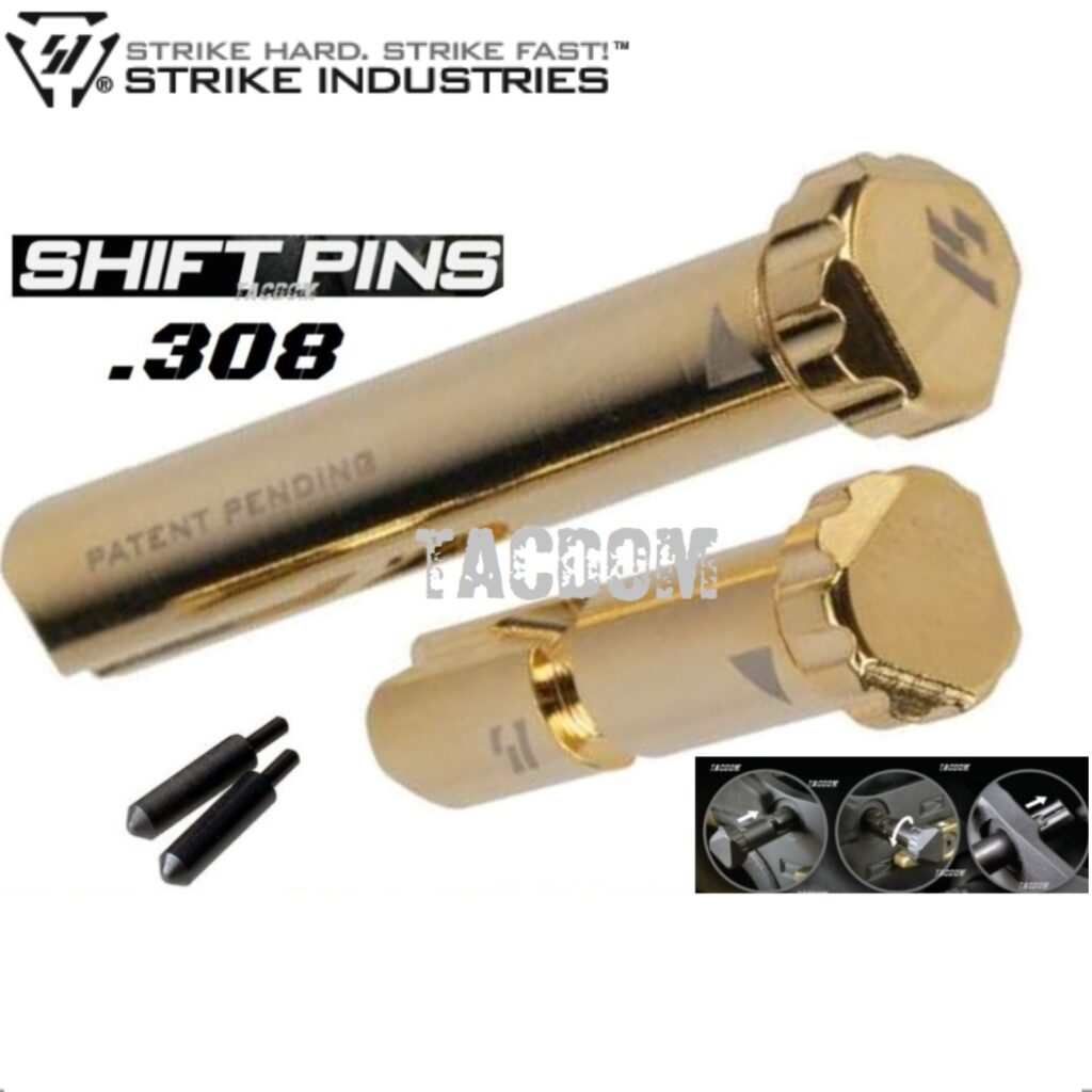 Strike Industries 308 AR10 SHIFT Takedown and Pivot Pins Steel GOLD ...