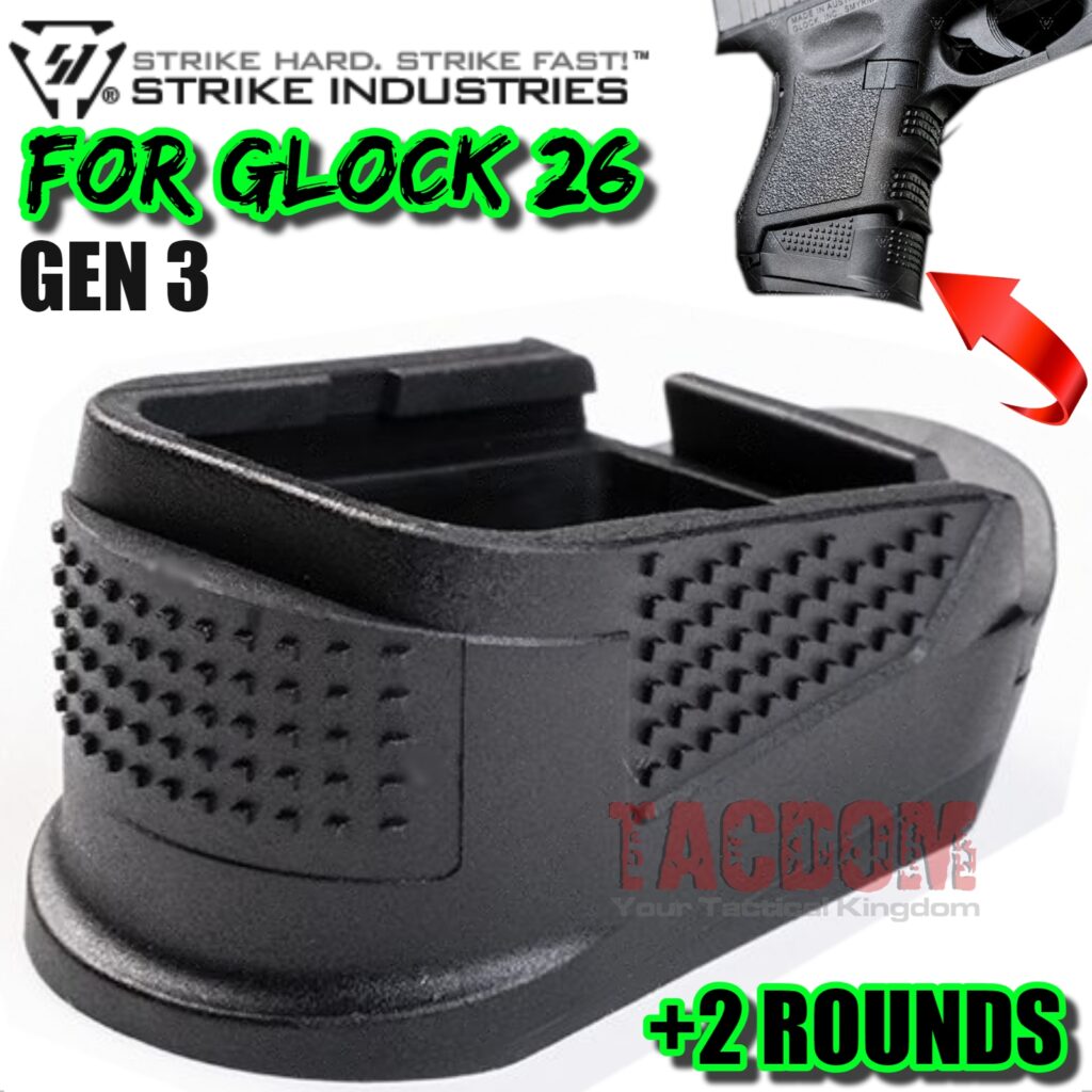 Strike Industries Extended Magazine Plate for Glock 26 GEN 4 & 5 ...
