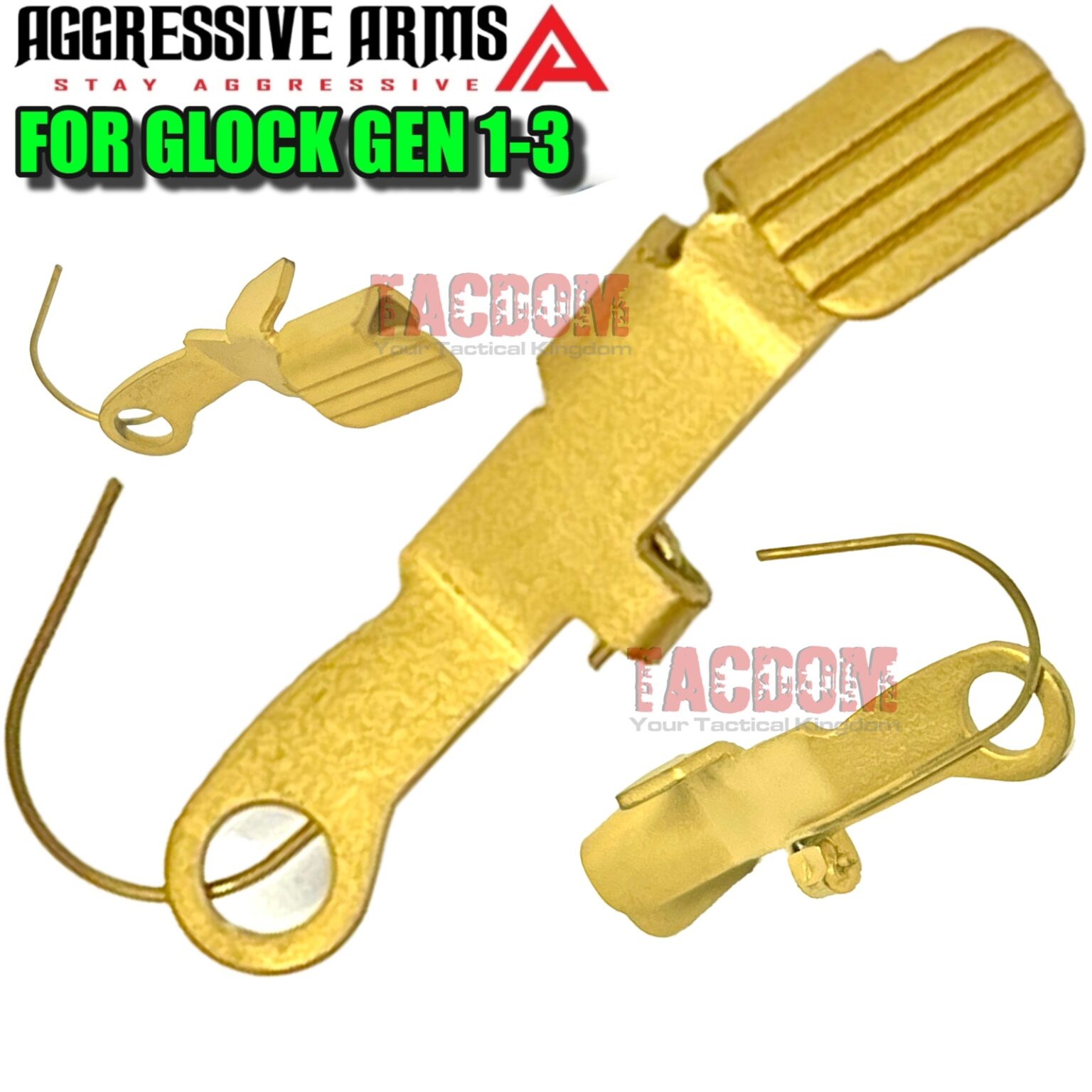AGGRESSIVE ARMS GOLD PVD DIMPLE PINS – SLIDE LOCK – SLIDE STOP CATCH ...