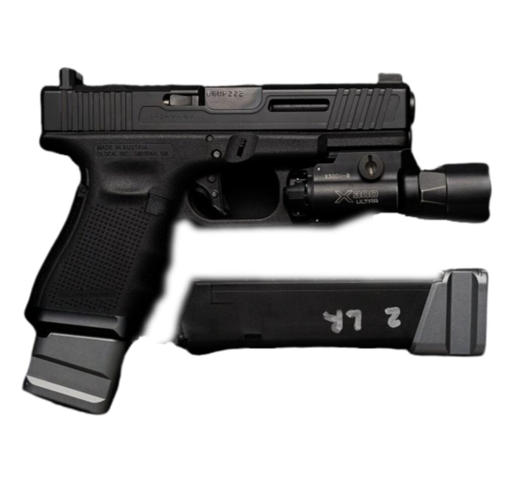 SHIELD ARMS for Glock 19 23 Billet 6061 Aluminum Green Grip Extension ...