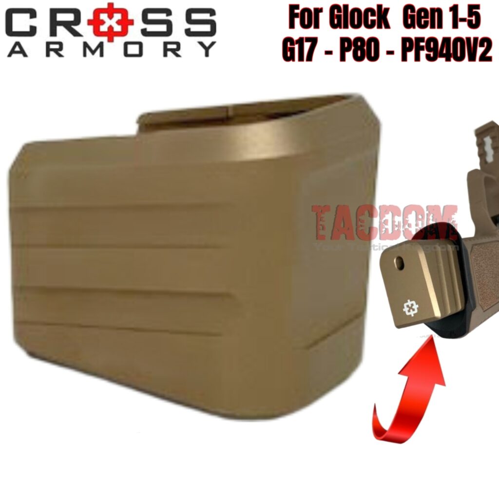 Cross Armory RED +0 Grip Extension Weighted Pad plate Magazine for ...