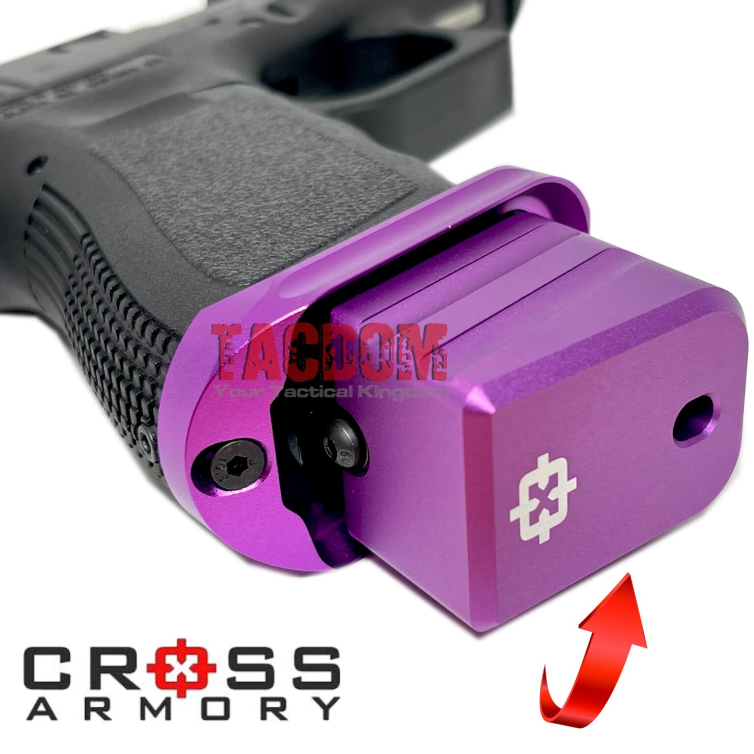 Cross Armory PURPLE +0 Grip Extension Weighted Pad plate Magazine for ...